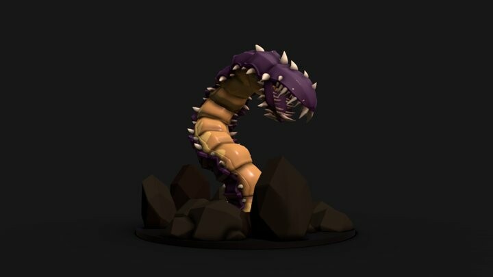 ArtStation - Purple Worm - DnD