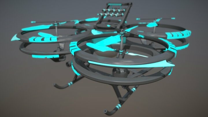ArtStation - Quad Copter modeled for project