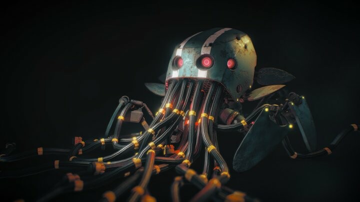 ArtStation - Spider Robot Hero Prop for a UE4 Environment (Concept by ...