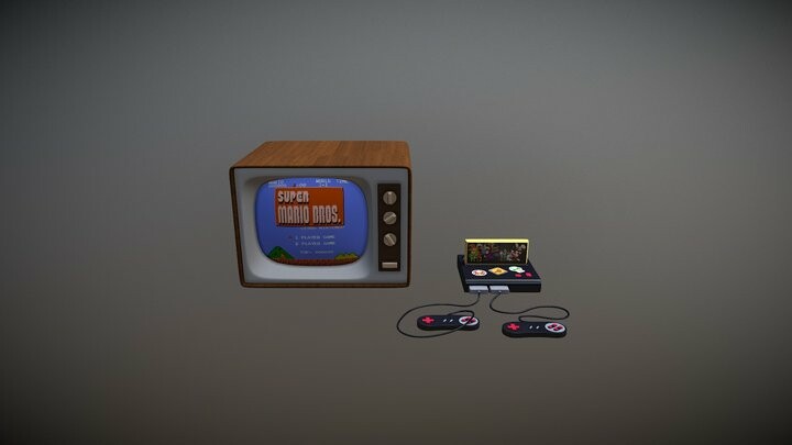 ArtStation - Retro gaming console