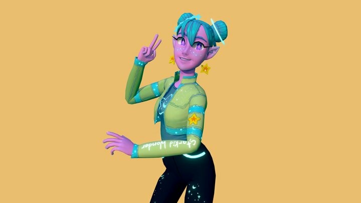 ArtStation - Star-themed Alien Girl