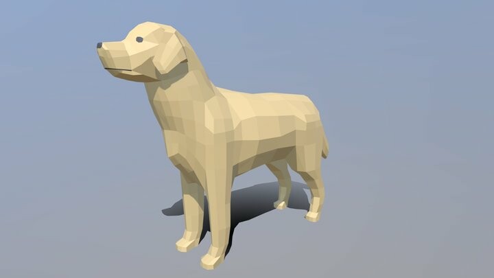 ArtStation - Low Poly Cartoon Labrador