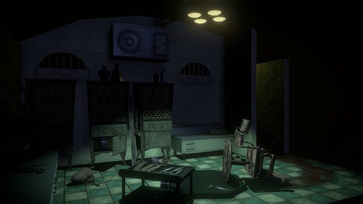 ArtStation - Work in Progress Low-Poly Modular Asylum Environment