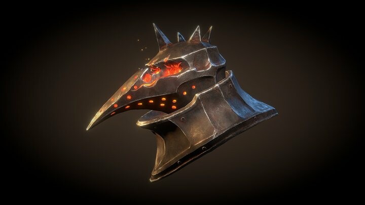ArtStation - Fire deamon helmet