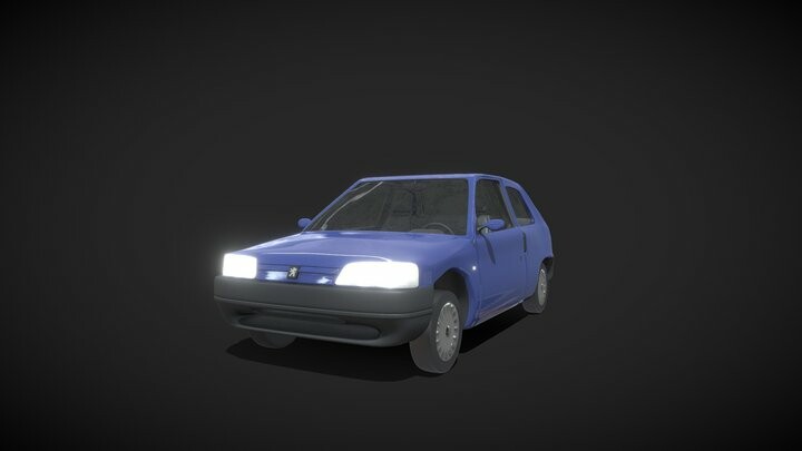ArtStation - Peugeot 106 1996 Low-poly 3D model