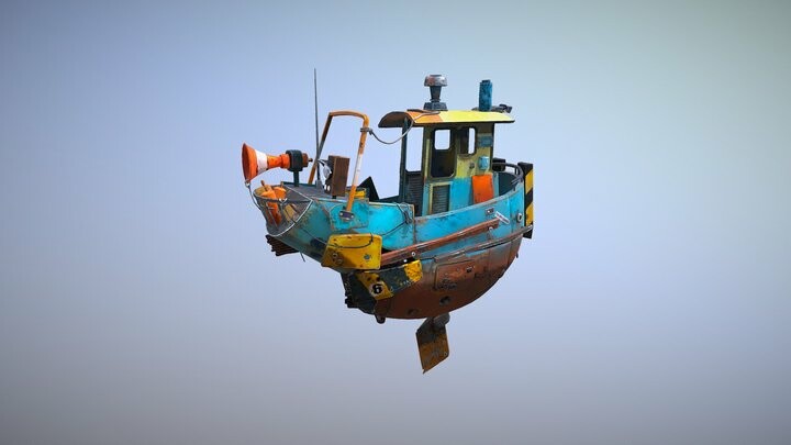 ArtStation - Flying cyber ship