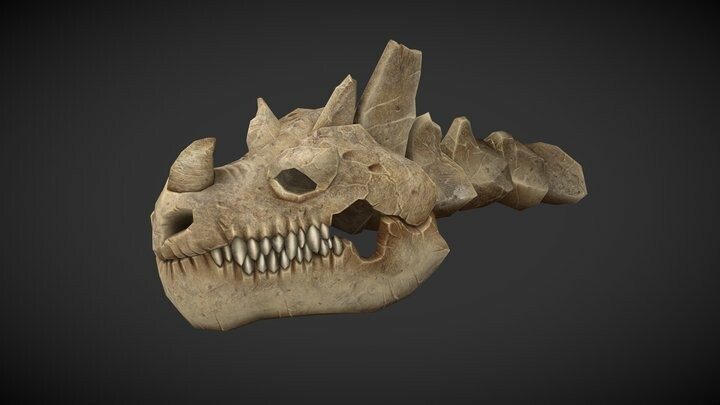 ArtStation - School Of Dragons : Leviathan Skull: Modeling , Texturing ...