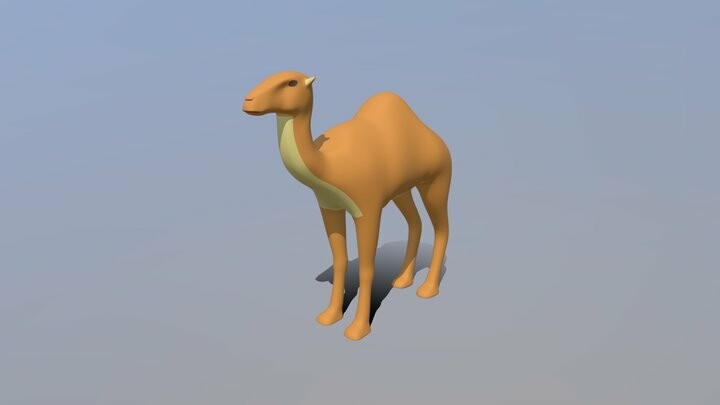 chroma 3D - Cartoon Camel 3D model