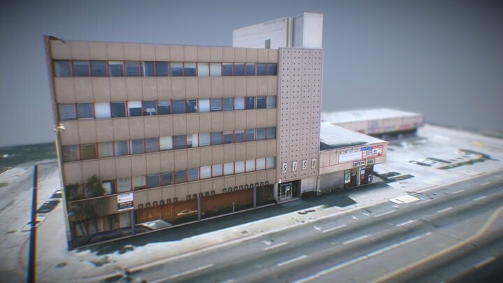 ArtStation - Harley Ellis Building Los Angeles. Low Poly.