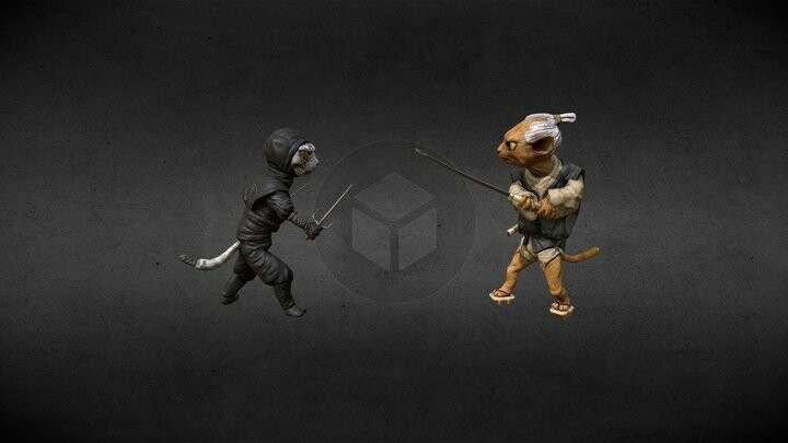 ArtStation - cat fight