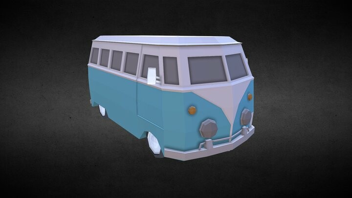 ArtStation - Lowpoly Van (inspired by Volkswagen Type 2)