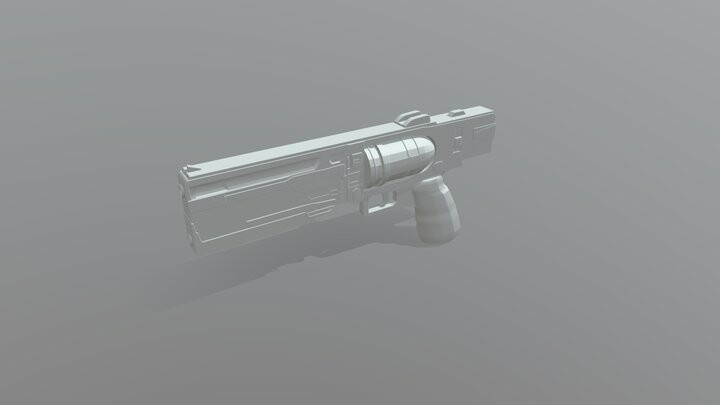 ArtStation - Cyberpunk Revolver (Old)