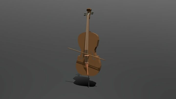 chroma 3D - Low Poly Cartoon Cello
