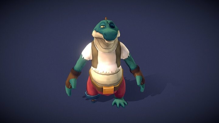 ArtStation - School Final Year Project - Crocodile Character