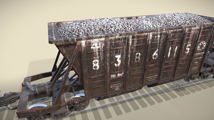 ArtStation - Railway Hopper Car vr3