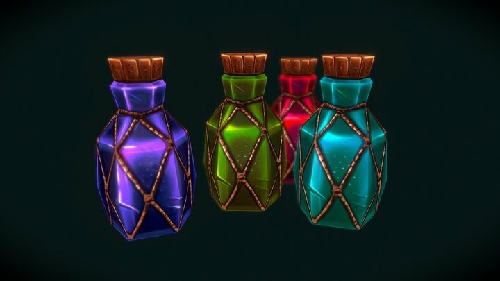 ArtStation - Handpainted Bottle