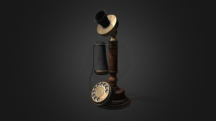 ArtStation - Old Candlestick Phone [Tutorial Included]