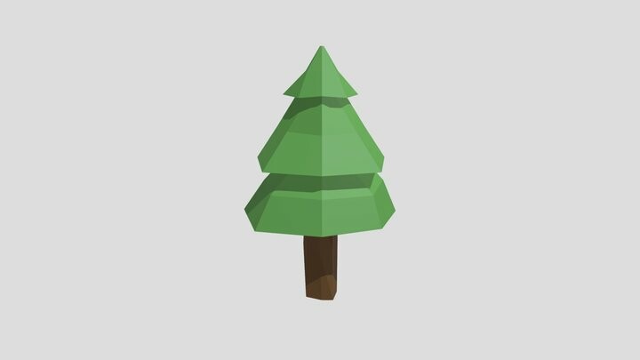 ArtStation - Spruce Tree (LowPoly)