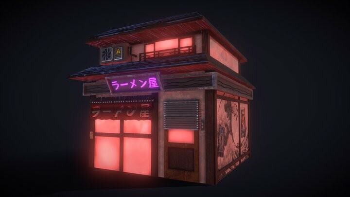 ArtStation - Cyberpunk Ramen Restaurant