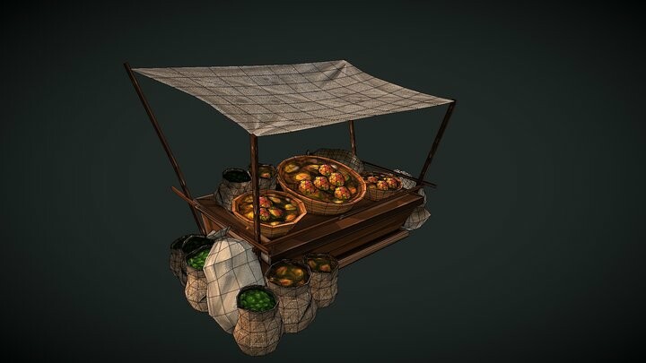 ArtStation - Fruit stand in medieval time