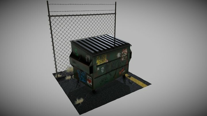 ArtStation - dumpster Scene