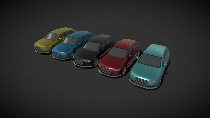 ArtStation - Station Wagon Car Generic Lowpoly 3D Model