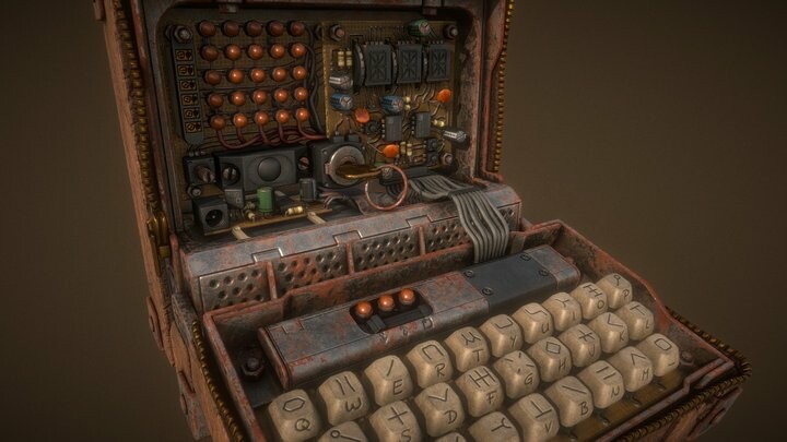 ArtStation - Post-Apocalyptic Cipher Machine