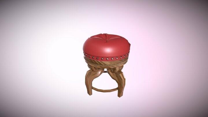 ArtStation - Red Stool