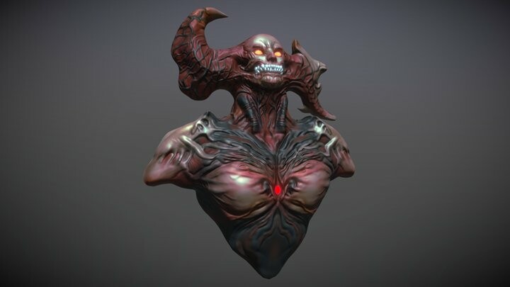 ArtStation - Demon Bust - Dibujantenocturno DTIYS