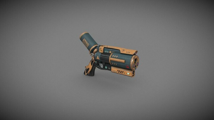 ArtStation - FUTURISTIC SYFY GUN WEAPON