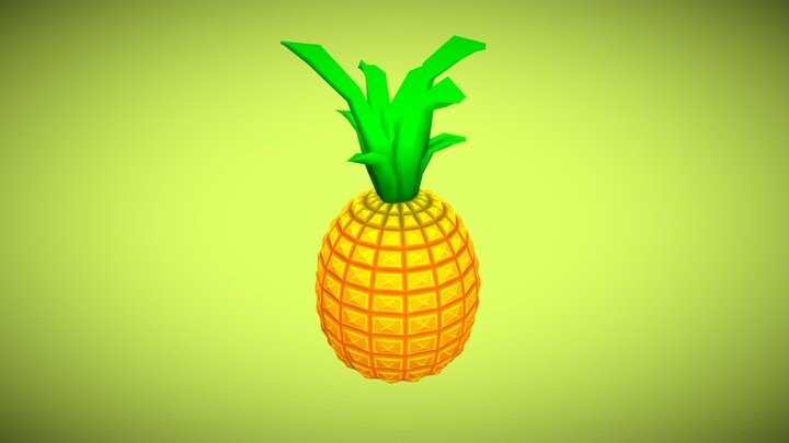 ArtStation - 3D Low poly pineapple