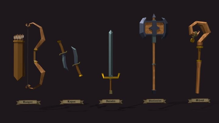 ArtStation - DnD weapons