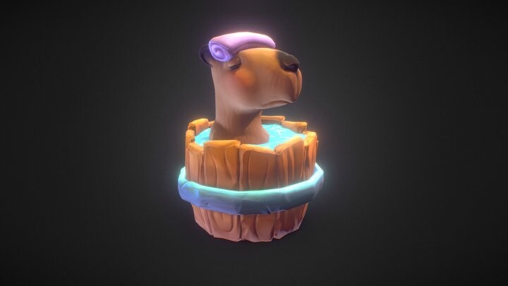 ArtStation - Capybara Relaxing