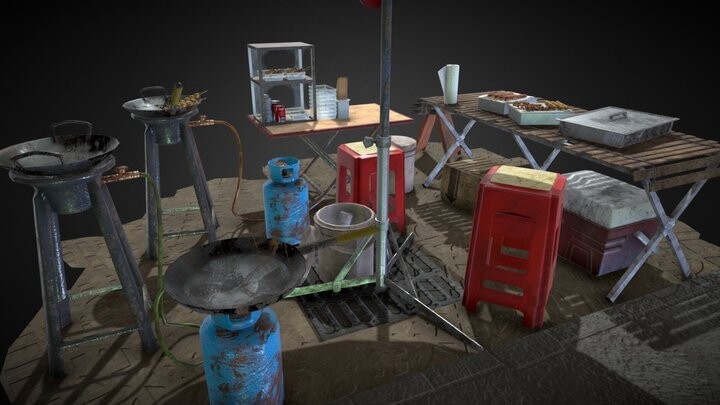 ArtStation - Street food stand