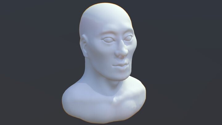 ArtStation - 3D head model in Sculptris