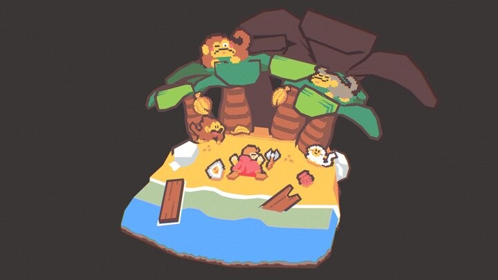 ArtStation - 2019 - Low Poly Pixel art