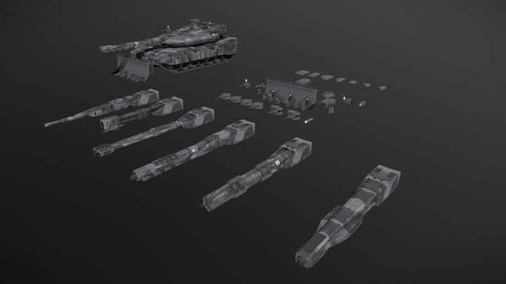 ArtStation - Scifi Tank Modular Equipment