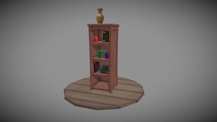 ArtStation - Simple Stylized Alchemist's Shelf