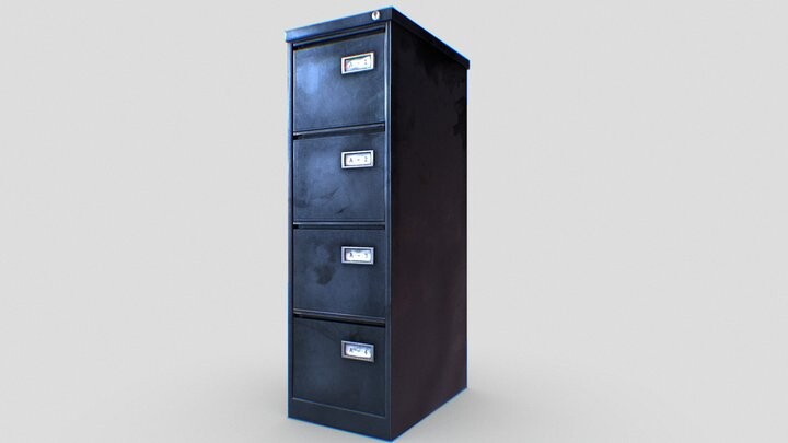 ArtStation - Black Metal Drawer