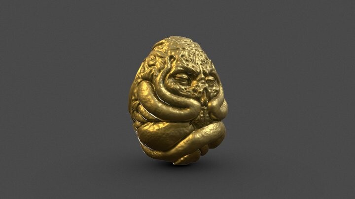 ArtStation - 202101.Dragons egg - Dragon eggs of Cthulhu Mythos