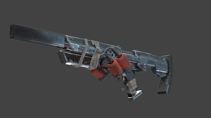 ArtStation - Sci-Fi Rifle Prop Asset (CRYPT)