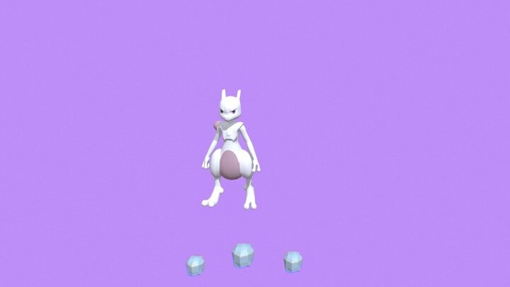 ArtStation - MewTwo from Pokemon