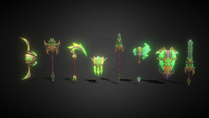 ArtStation - Orc Weapons Line