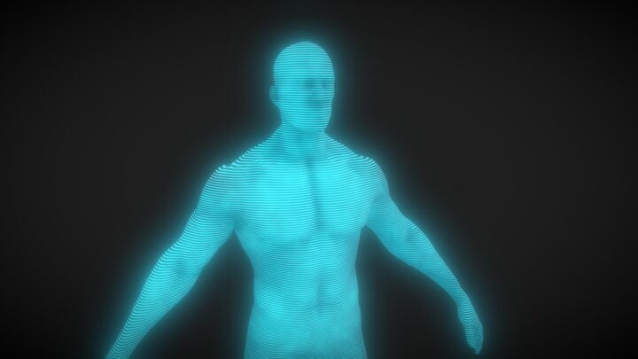 ArtStation - Human Hologram Male 3D Model