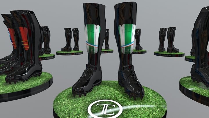 ArtStation - 3D modeling.Soccer's shin guards collection