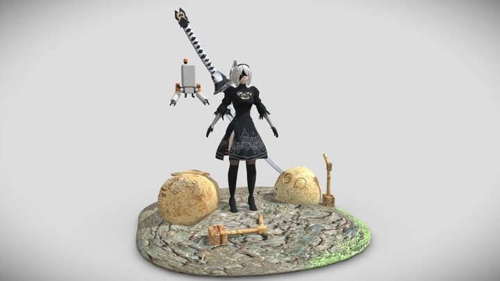 ArtStation - 2B Character Model