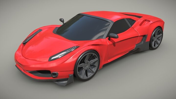 ArtStation - Generic supercar 3d model