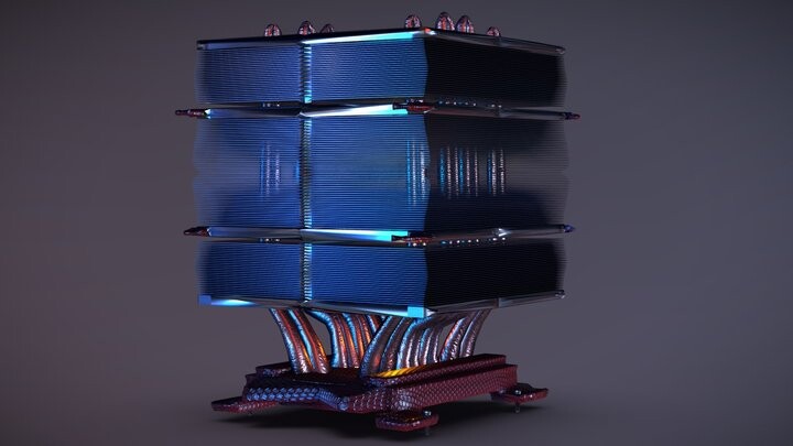 ArtStation - Custom cooling radiator for PC (2)