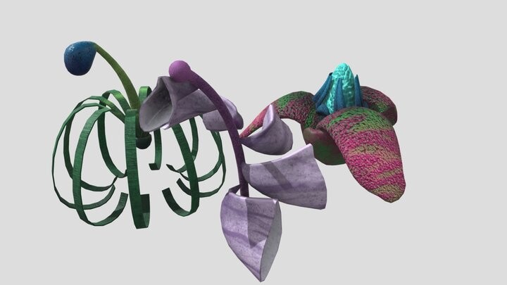 ArtStation - Alien Plants Model & Texture