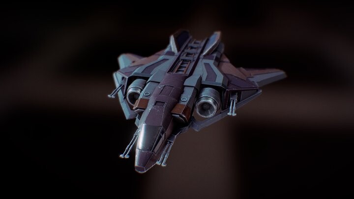 ArtStation - 3D Model 3 - Sabre Starship (Textured)